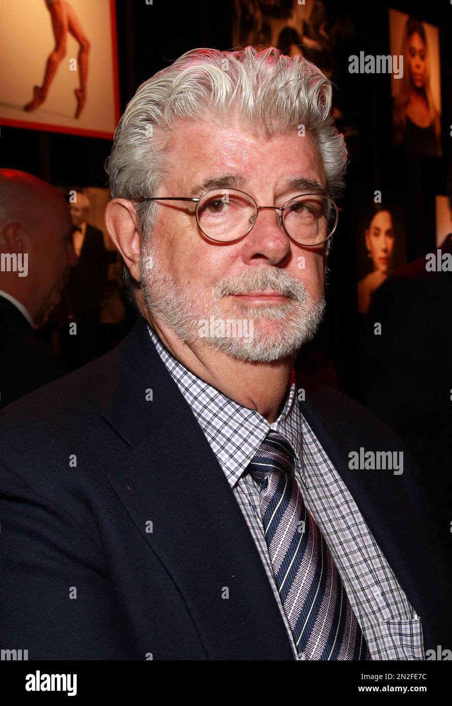 George Lucas attends the 2015 TIME 100 Gala cocktail reception, to ...