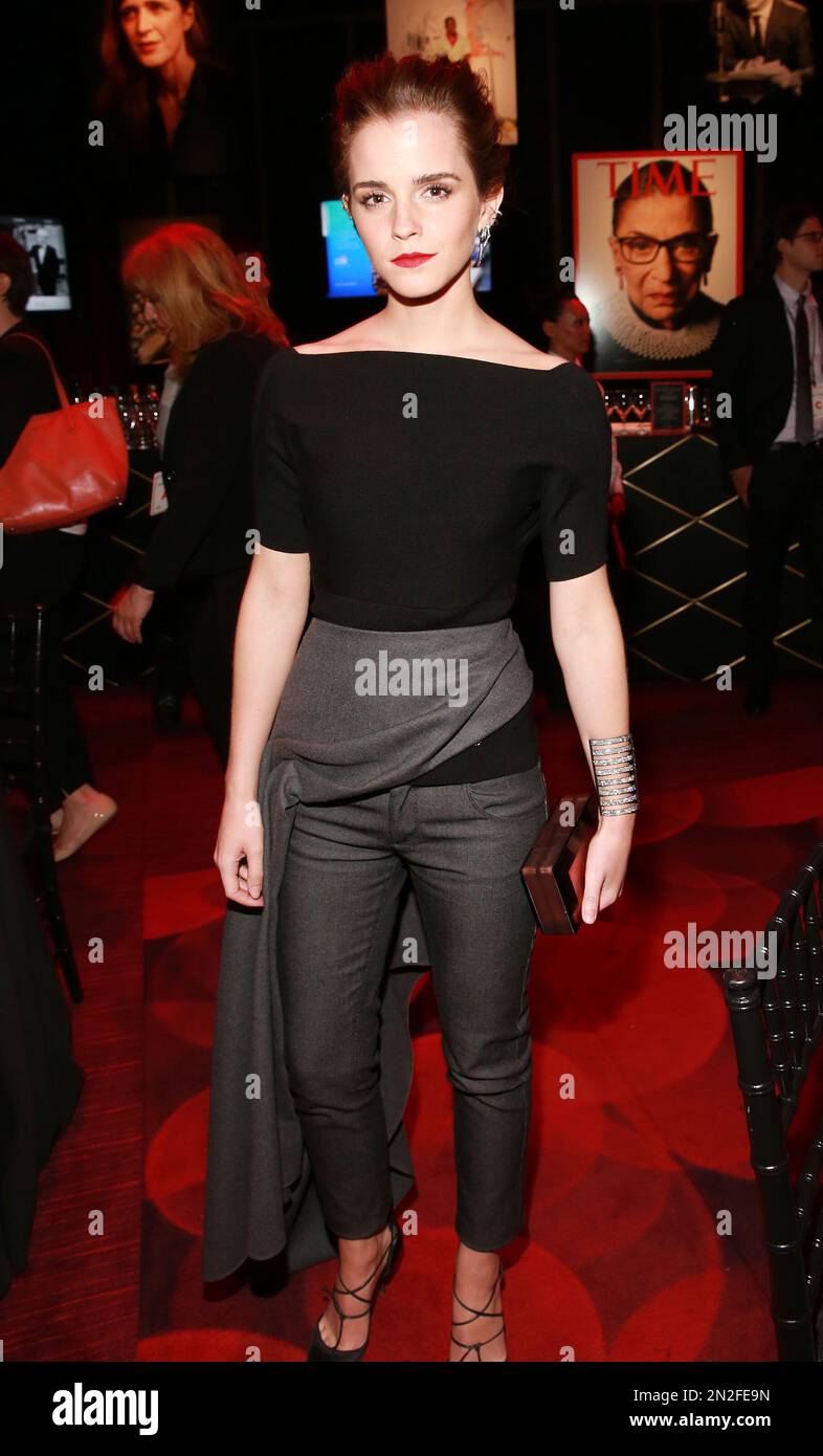 Emma Watson attends the 2015 TIME 100 Gala cocktail reception, to ...