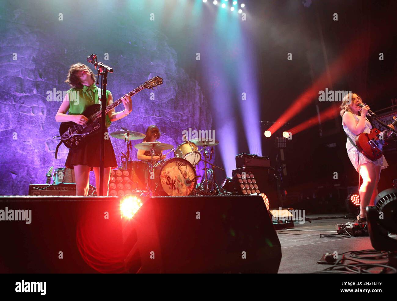 Corin Tucker, Carrie Brownstein and Janet Weiss with Sleater-Kinney ...