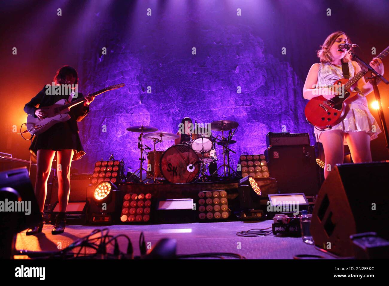 Corin Tucker, Carrie Brownstein and Janet Weiss with Sleater-Kinney ...