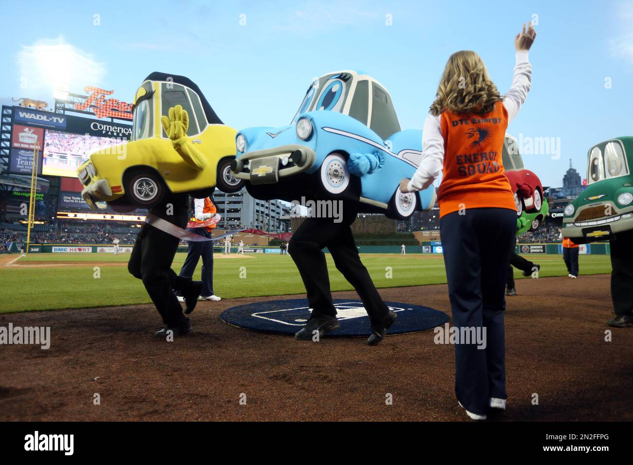 The Motor City Wheels mascot races take place during the fourth inning ...