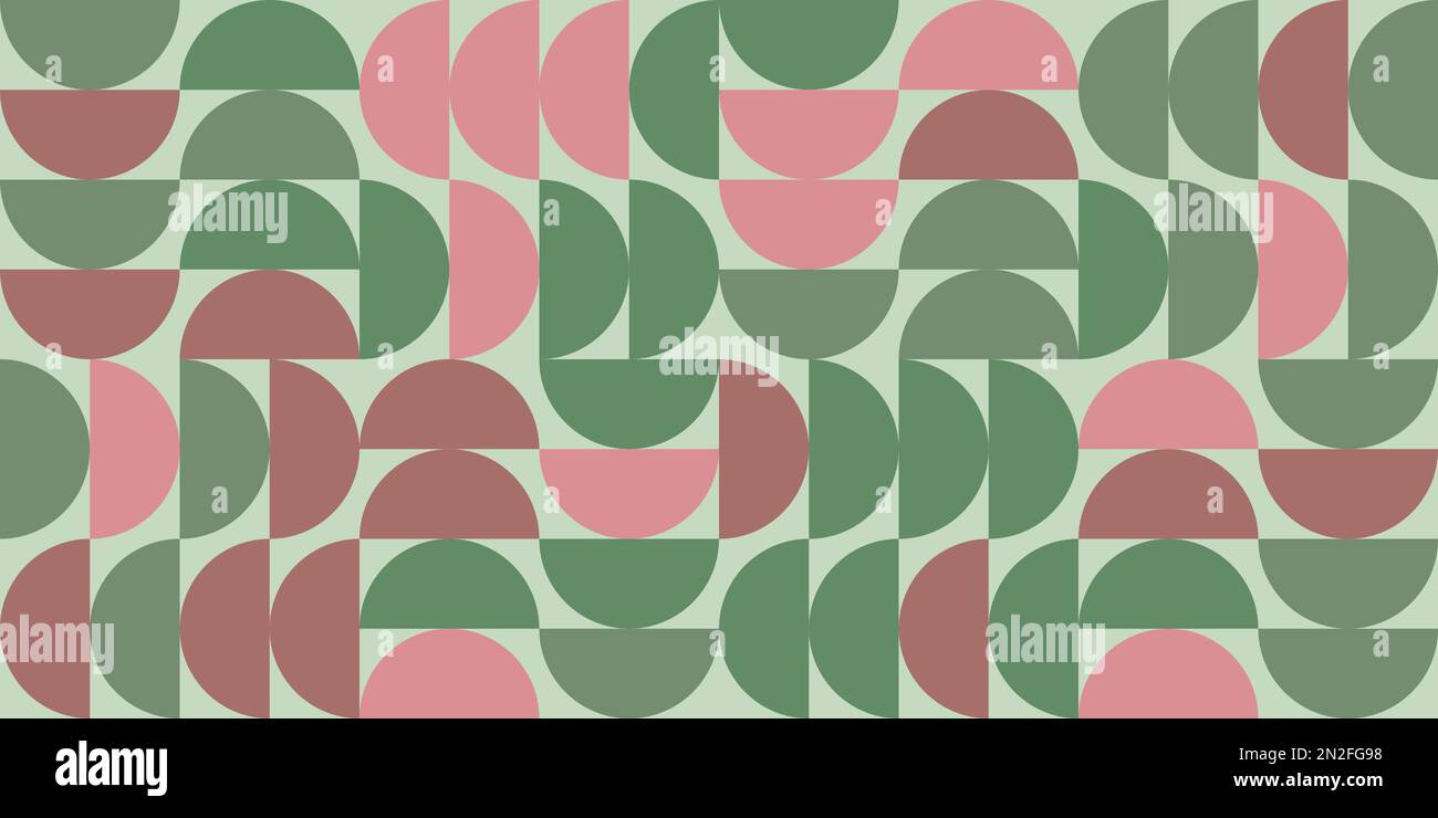 Geometric semi circles seamless pattern. For textile, product ...