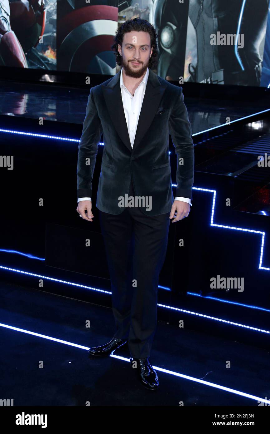 Aaron Taylor-Johnson poses for photographers upon arrival at the ...