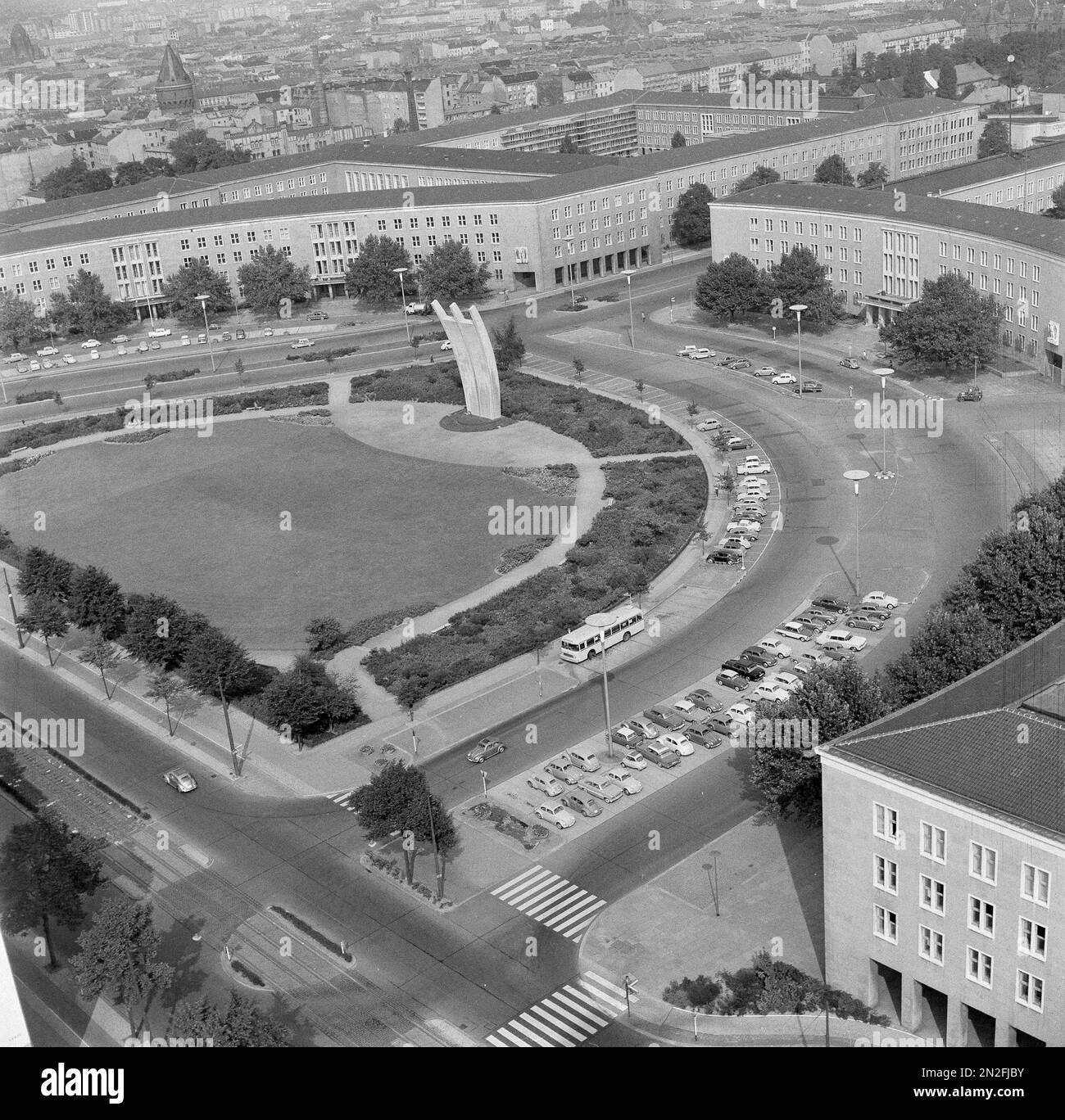 The memorial to the Berlin Airlift on Platz der Luftbrucke, or, Airlift ...