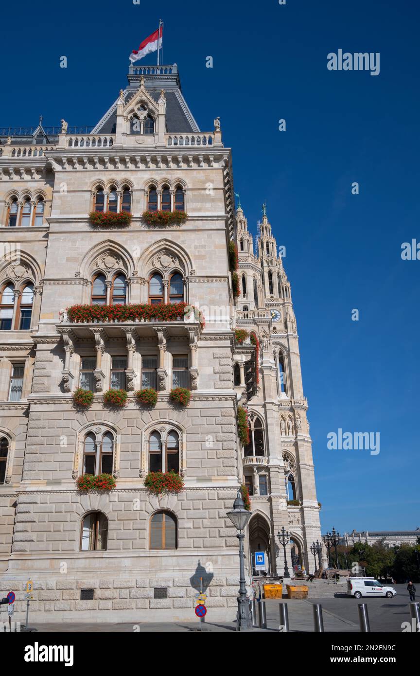 View of the Vienna City Hall ,the seat of the local government of ...