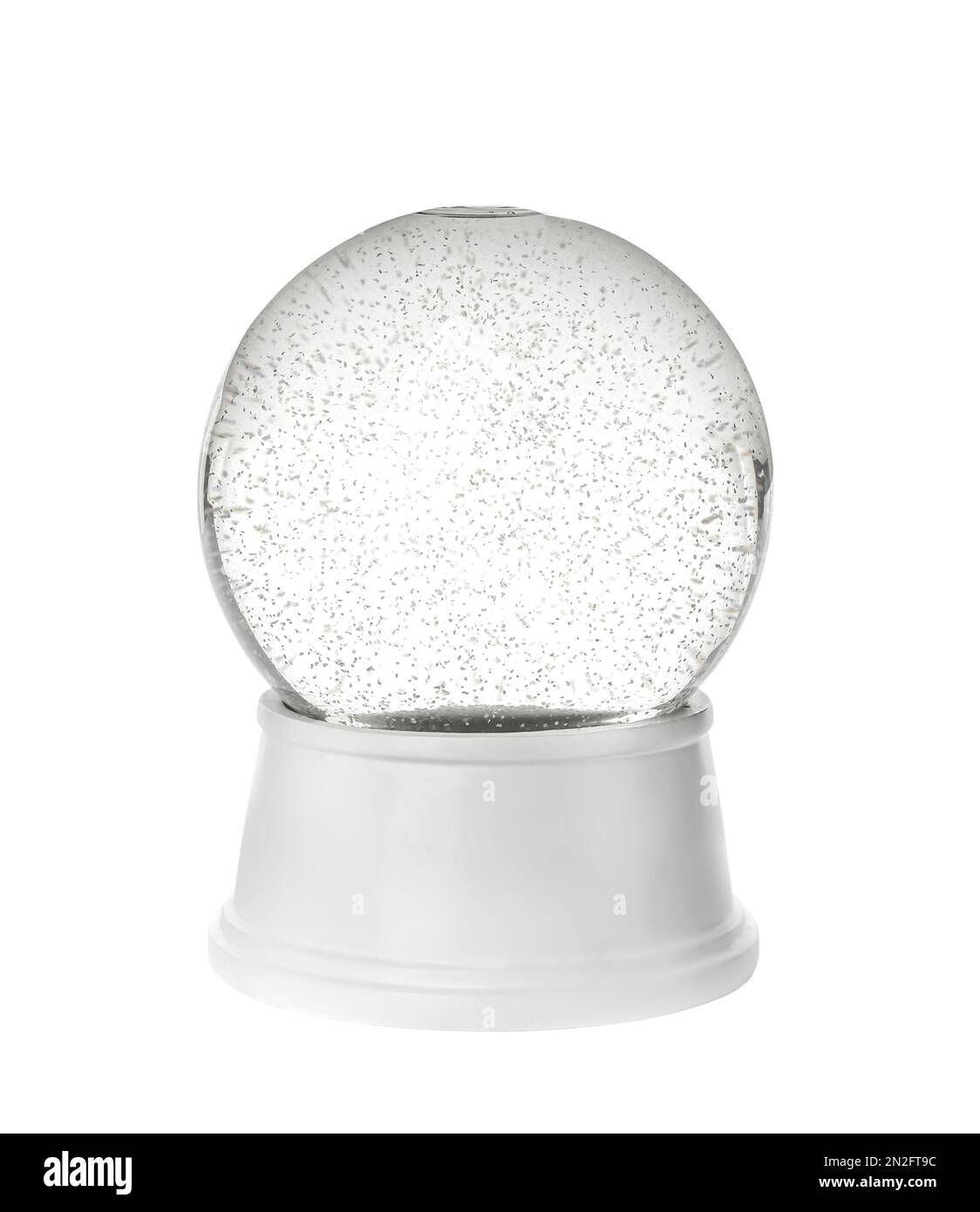 Beautiful empty snow globe isolated on white Stock Photo - Alamy