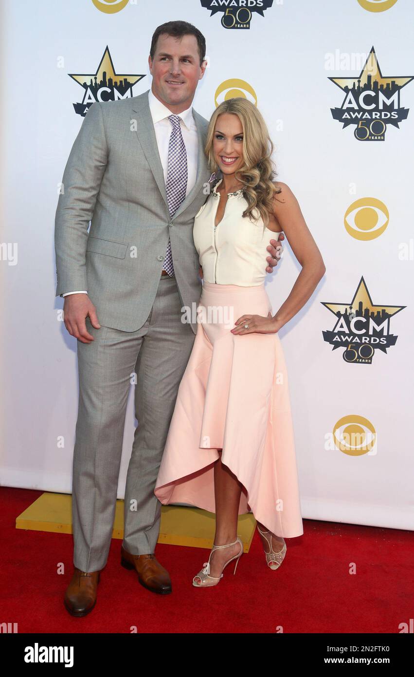 Michelle Witten, left, and Jason Witten arrive at the 50th annual ...