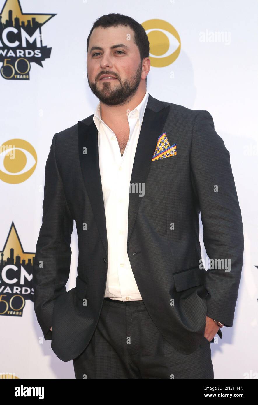 Tyler Farr arrives at the 50th annual Academy of Country Music Awards ...