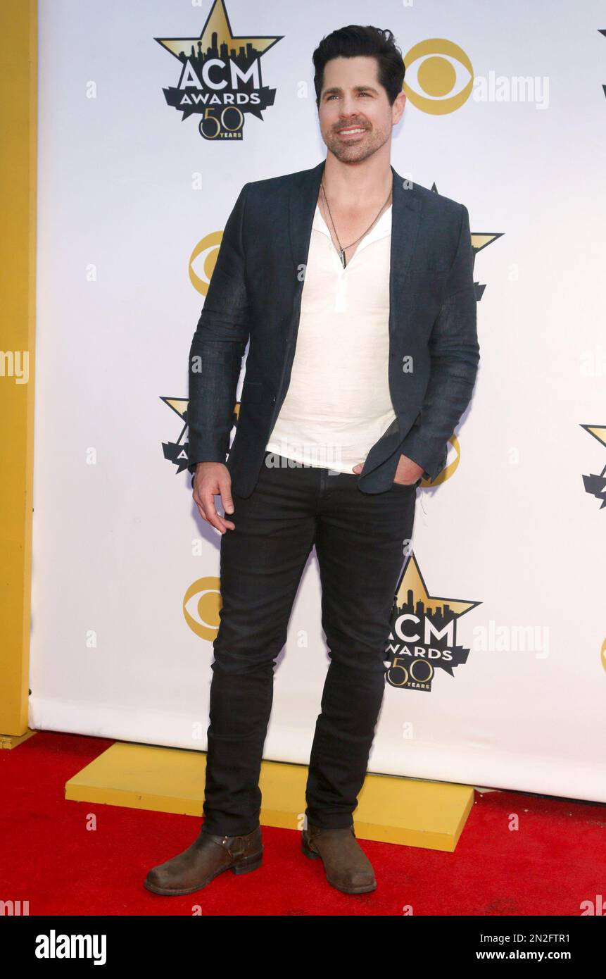 JT Hodges arrives at the 50th annual Academy of Country Music Awards at ...