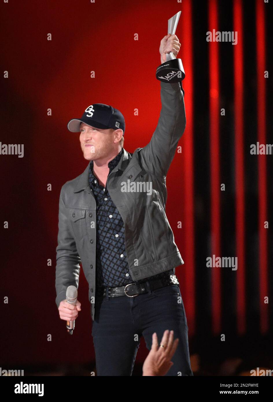 Cole Swindell accepts the award for new artist of the year at the 50th ...