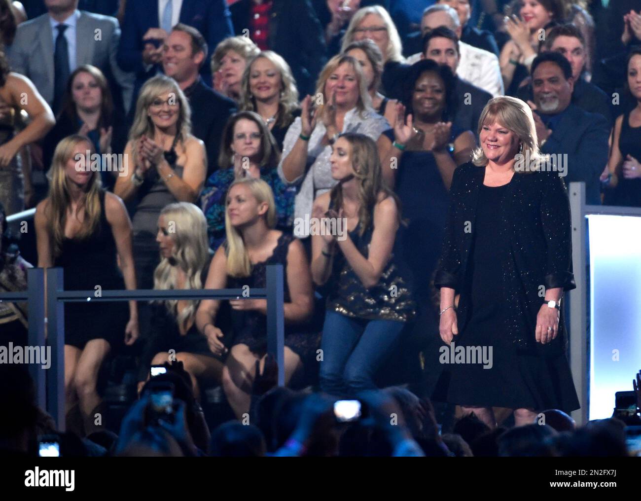Andrea Finlay, far right, appears in the audience at the 50th annual ...