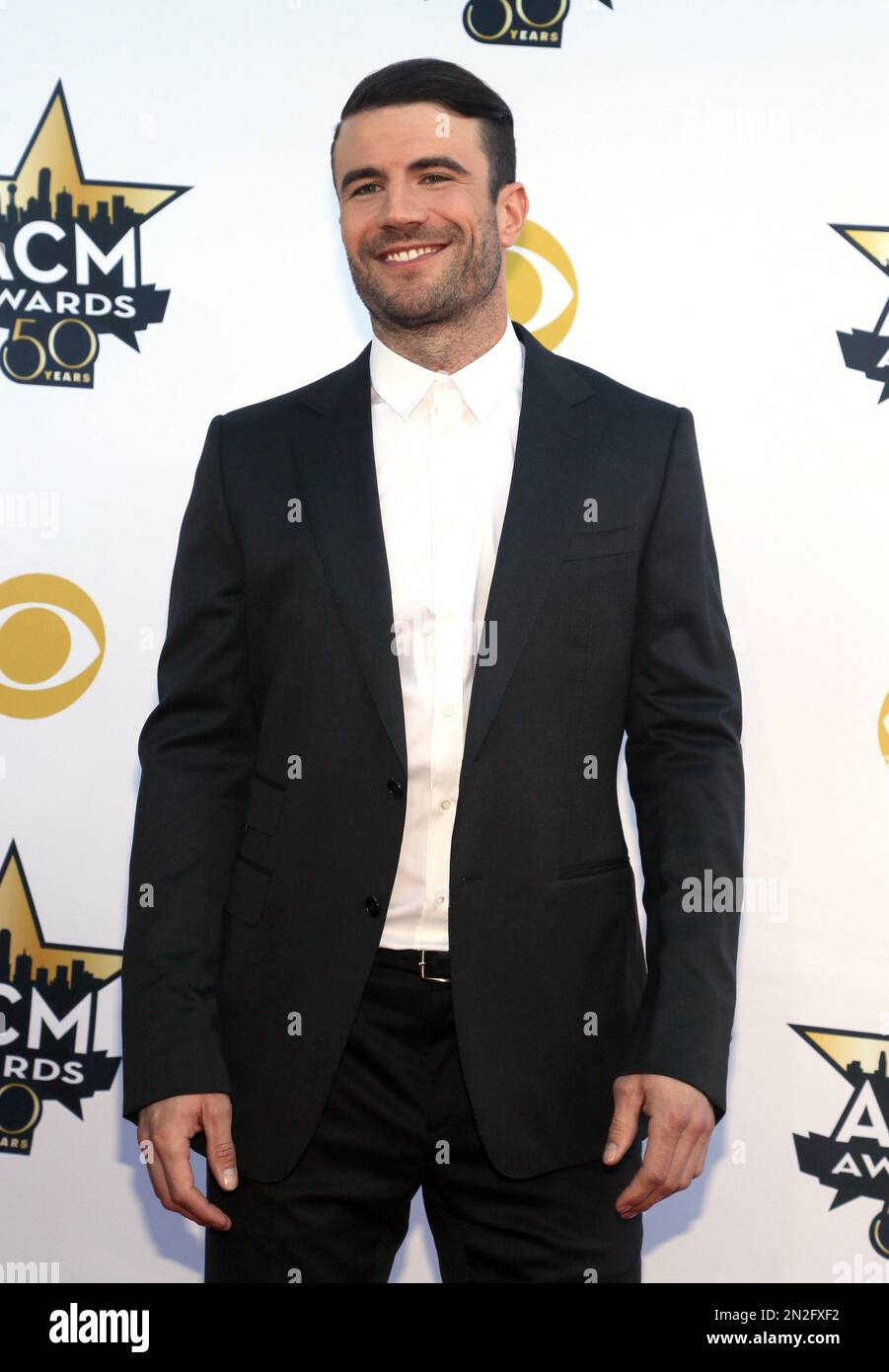 Sam Hunt arrives at the 50th annual Academy of Country Music Awards at ...