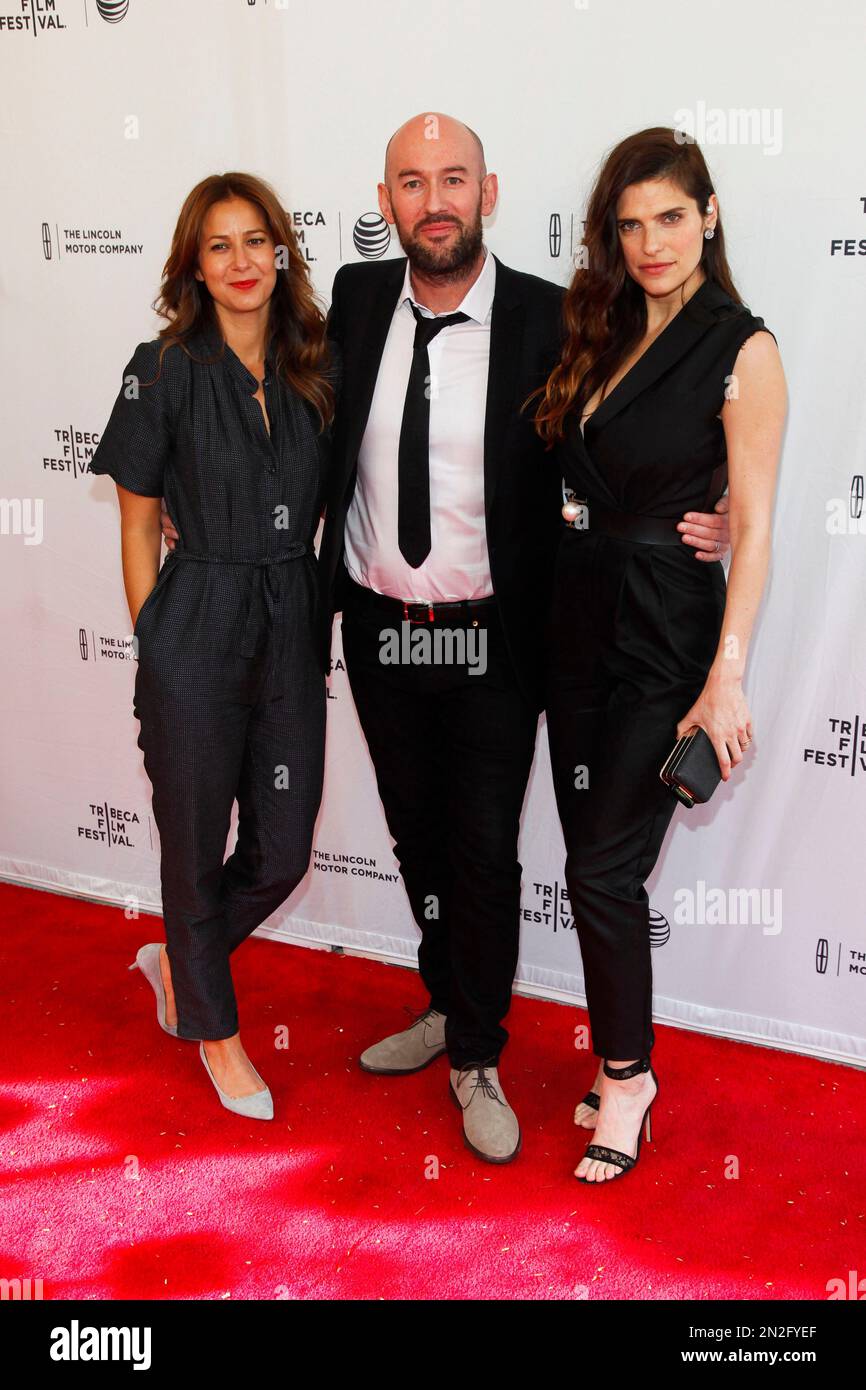 Tess Morris, from left, Ben Palmer and Lake Bell attend the Tribeca ...