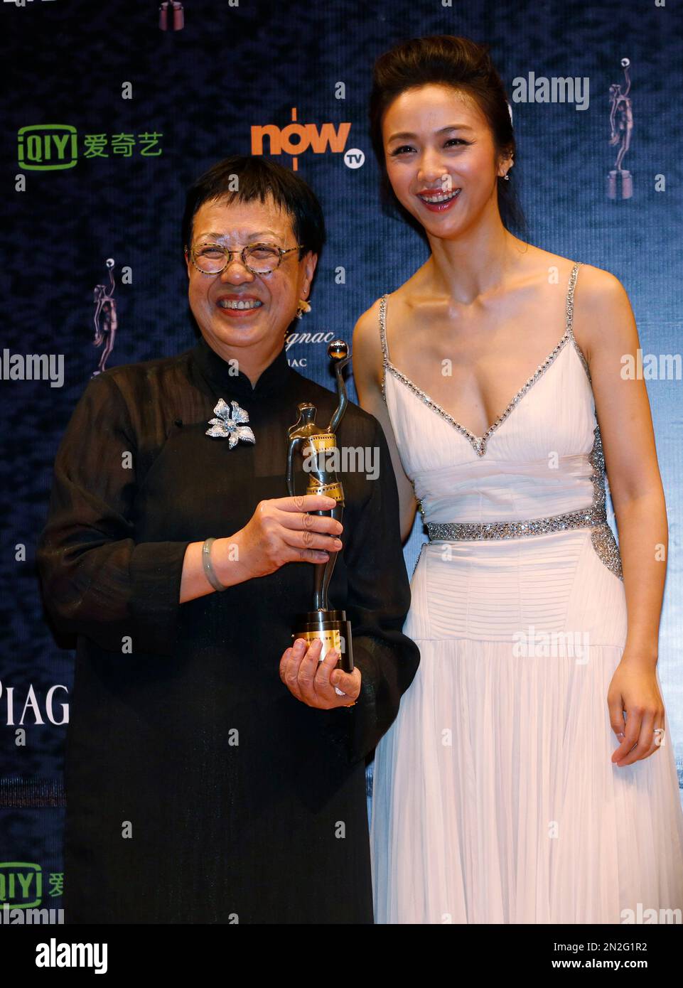 Hong Kong director Ann Hui, left, and Chinese actress Tang Wei pose ...