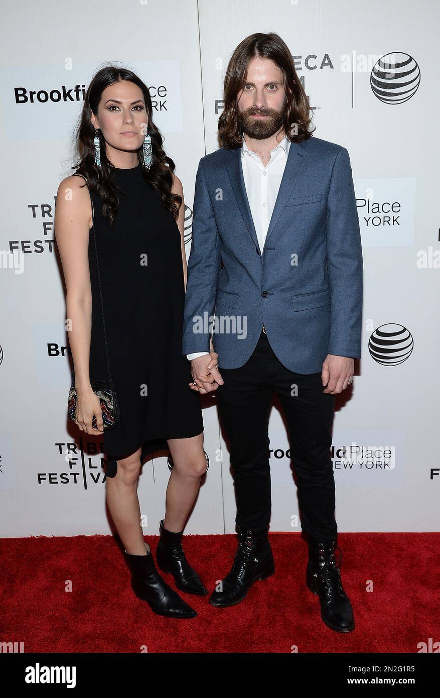 Actor Benjamin Rogers and girlfriend attend the Tribeca Film Festival ...