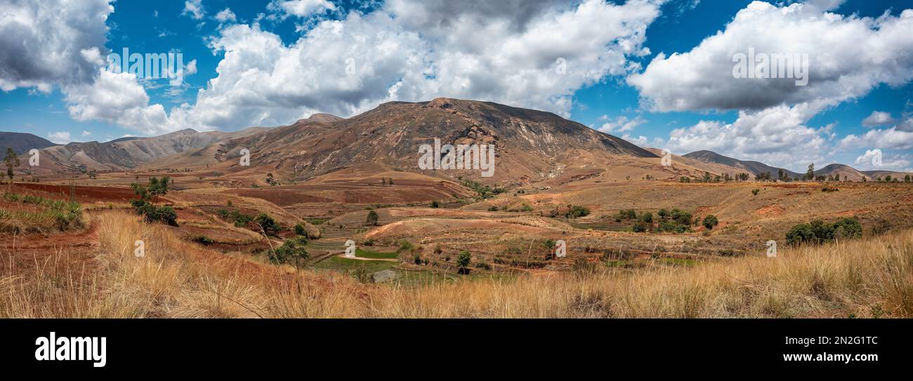 Devastated central Madagascar landscape, Mandoto, Vakinankaratra ...