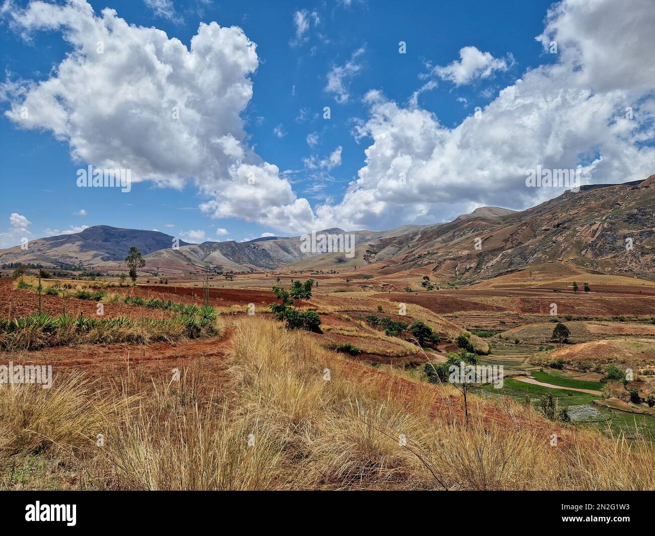 Devastated central Madagascar landscape, Mandoto, Vakinankaratra ...