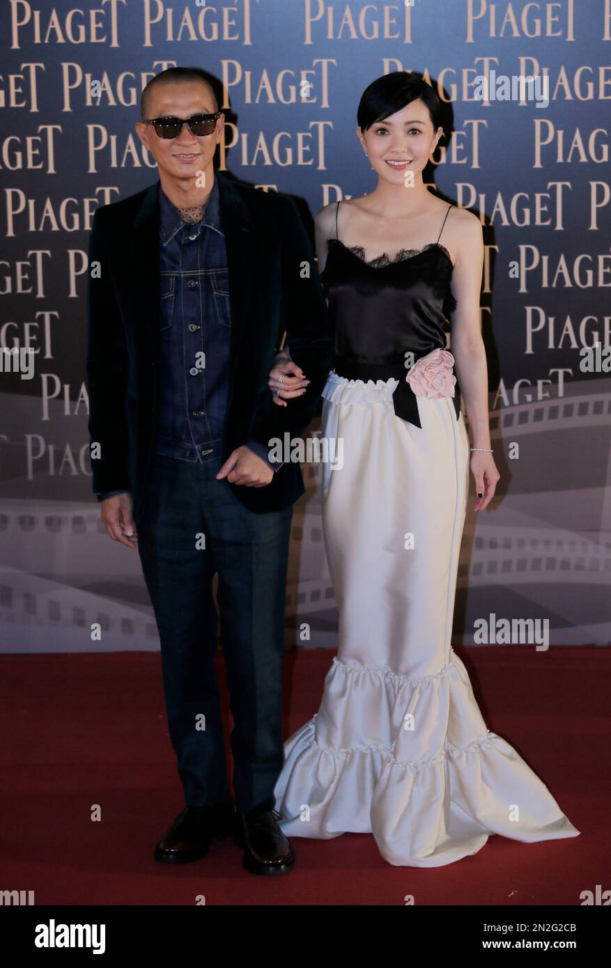 Hong Kong actor Nick Cheung, left, and Taiwan actress-singer Amber Kuo ...