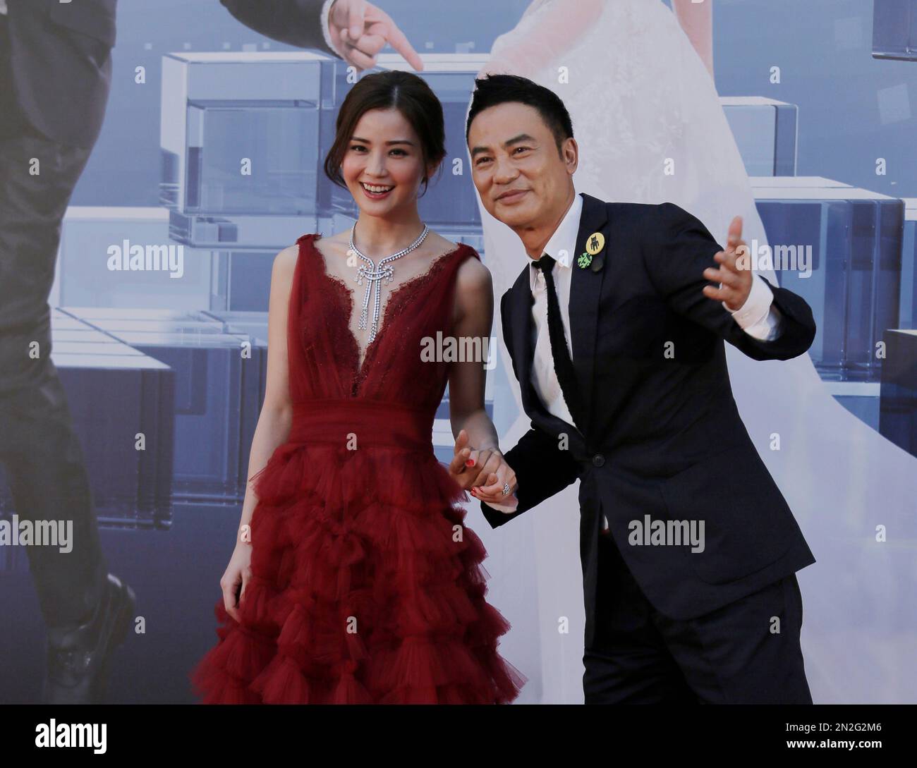 Hong Kong actress Charlene Choi and actor Simon Yam pose on the red ...