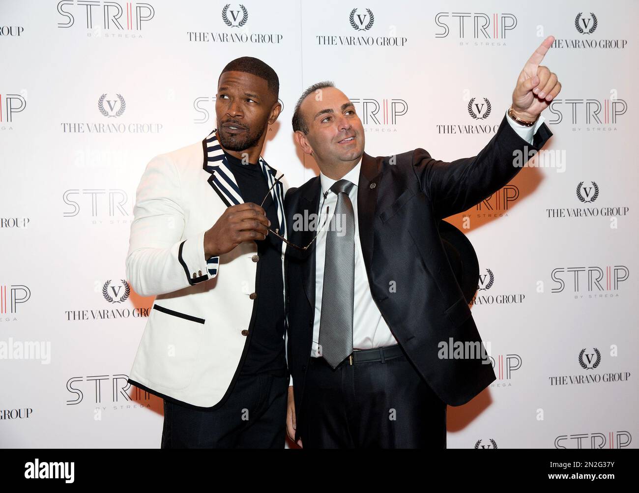 Jamie Foxx and Restaurateur Nick Varano attend the STRIP by Strega ...