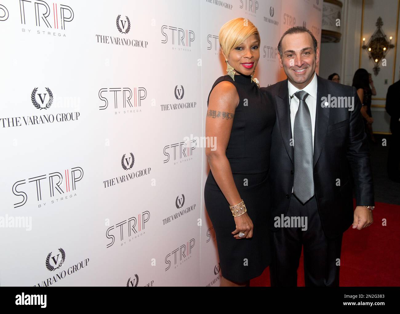 Mary J. Blige and Restaurateur Nick Varano attend the STRIP by Strega ...
