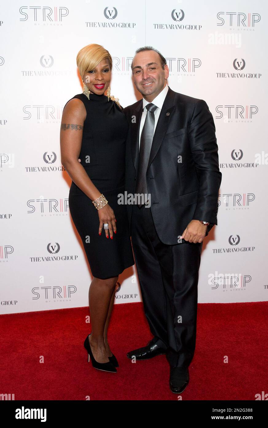 Mary J. Blige and Restaurateur Nick Varano attend the STRIP by Strega ...