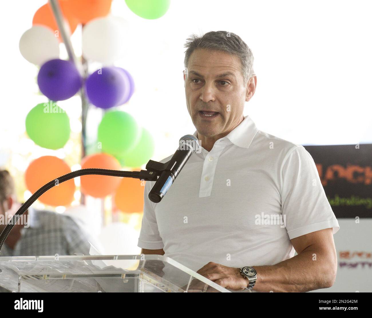 WME Co-CEO Ari Emanuel speaks at the generationOn block party at Fox ...