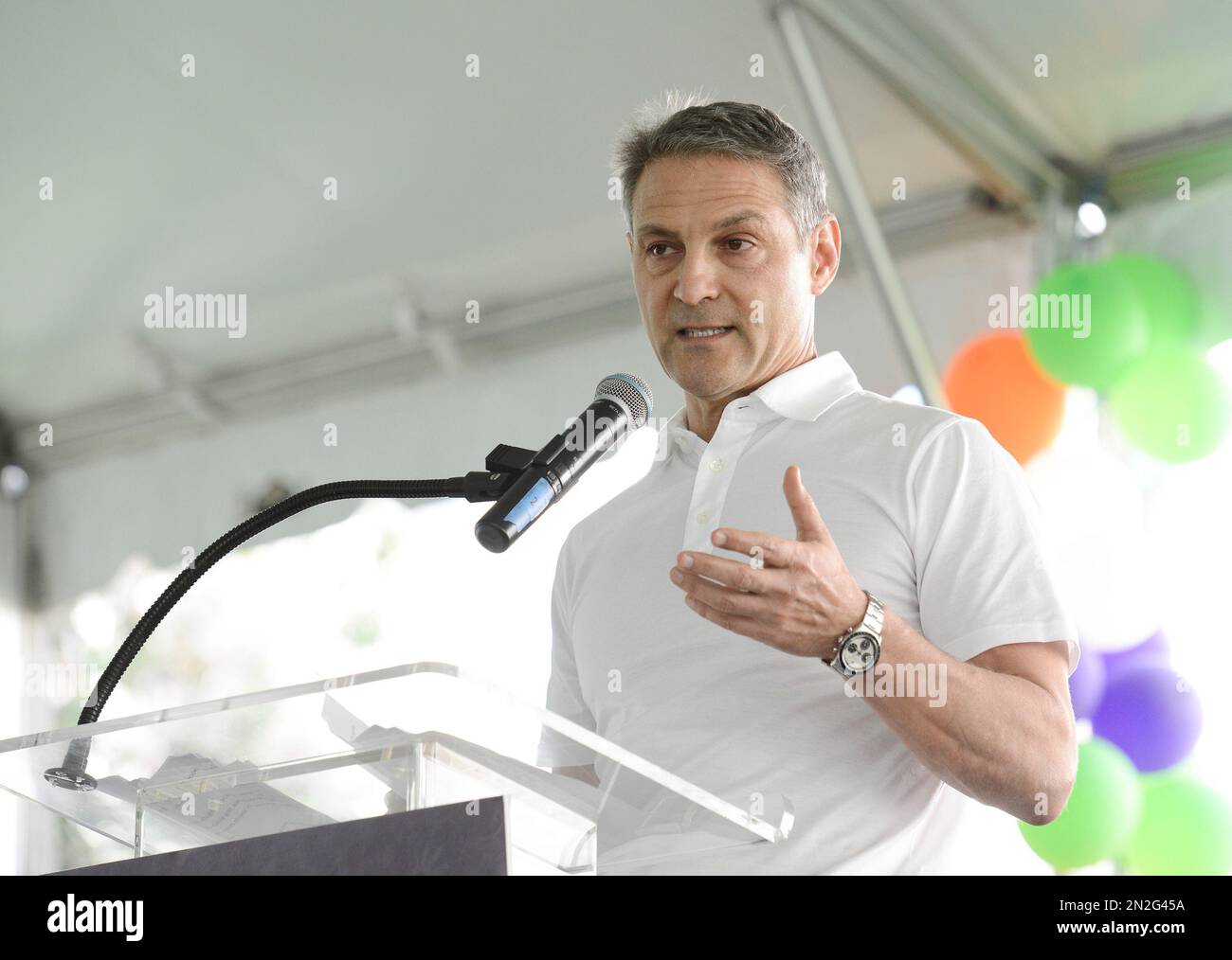 WME Co-CEO Ari Emanuel speaks at the generationOn block party at Fox ...
