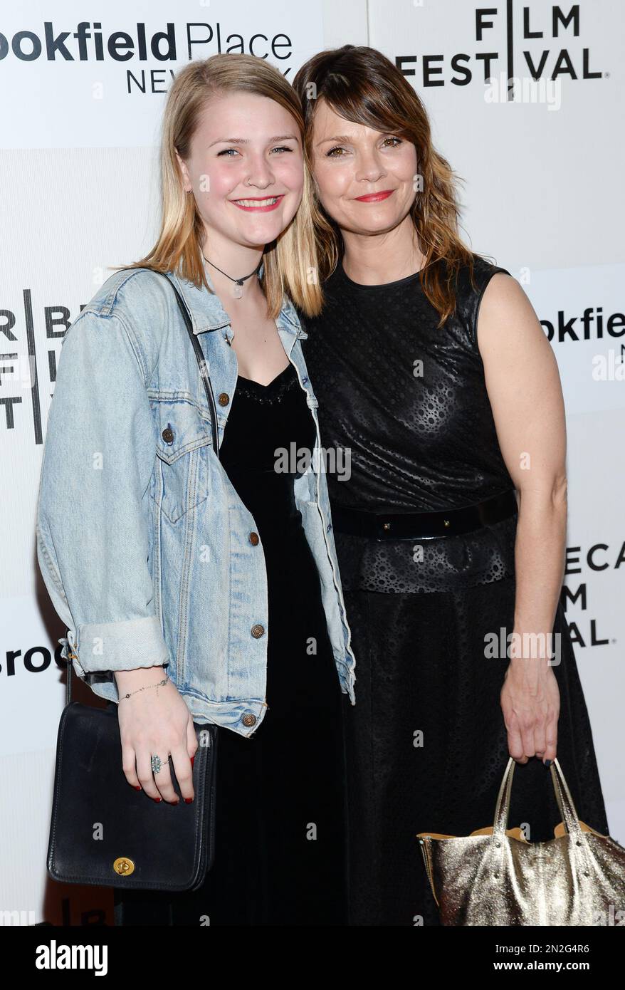 Actress Kathryn Erbe and daughter Maeve Kinney attend the Tribeca Film ...