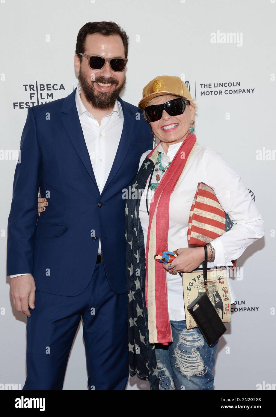 Director Eric Weinrib and Roseanne Barr attend the Tribeca Film ...