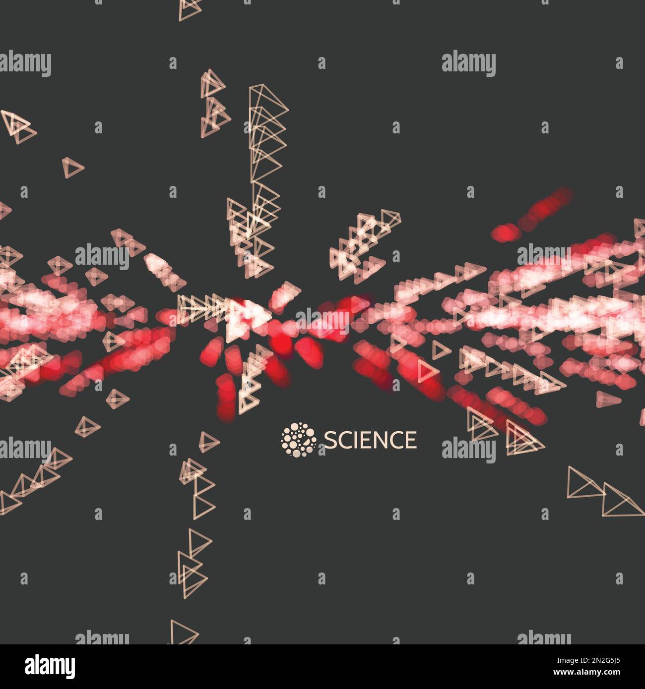 Array With Dynamic Emitted Particles Abstract Background Bokeh Effect