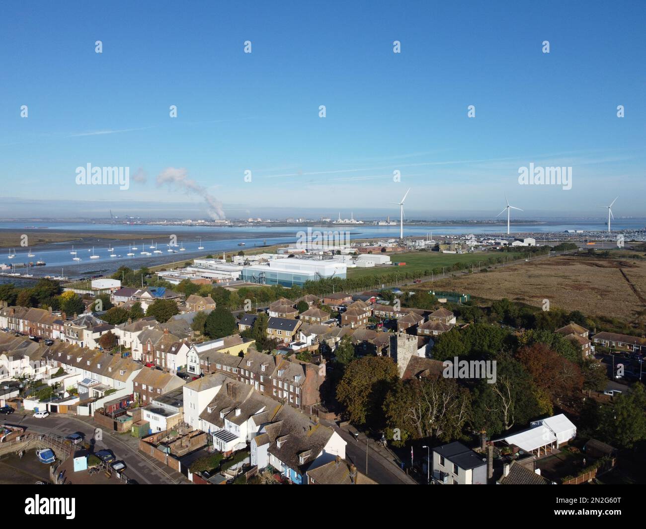 An aerial view of Kent surrounded by buildings Stock Photo - Alamy