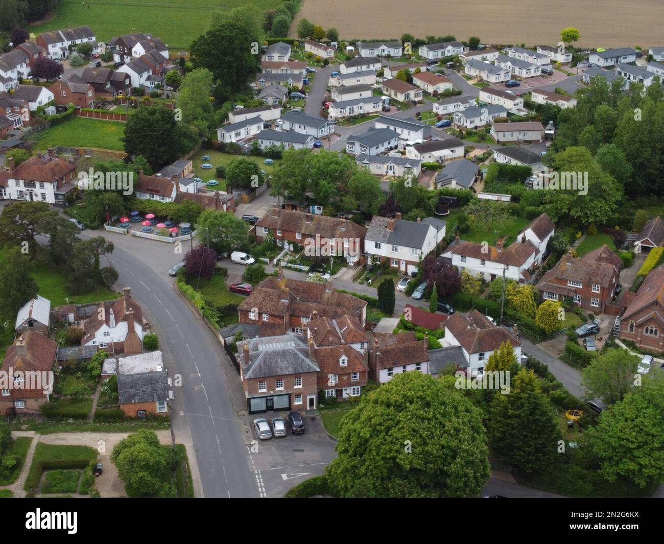 An aerial view of Kent surrounded by buildings Stock Photo - Alamy