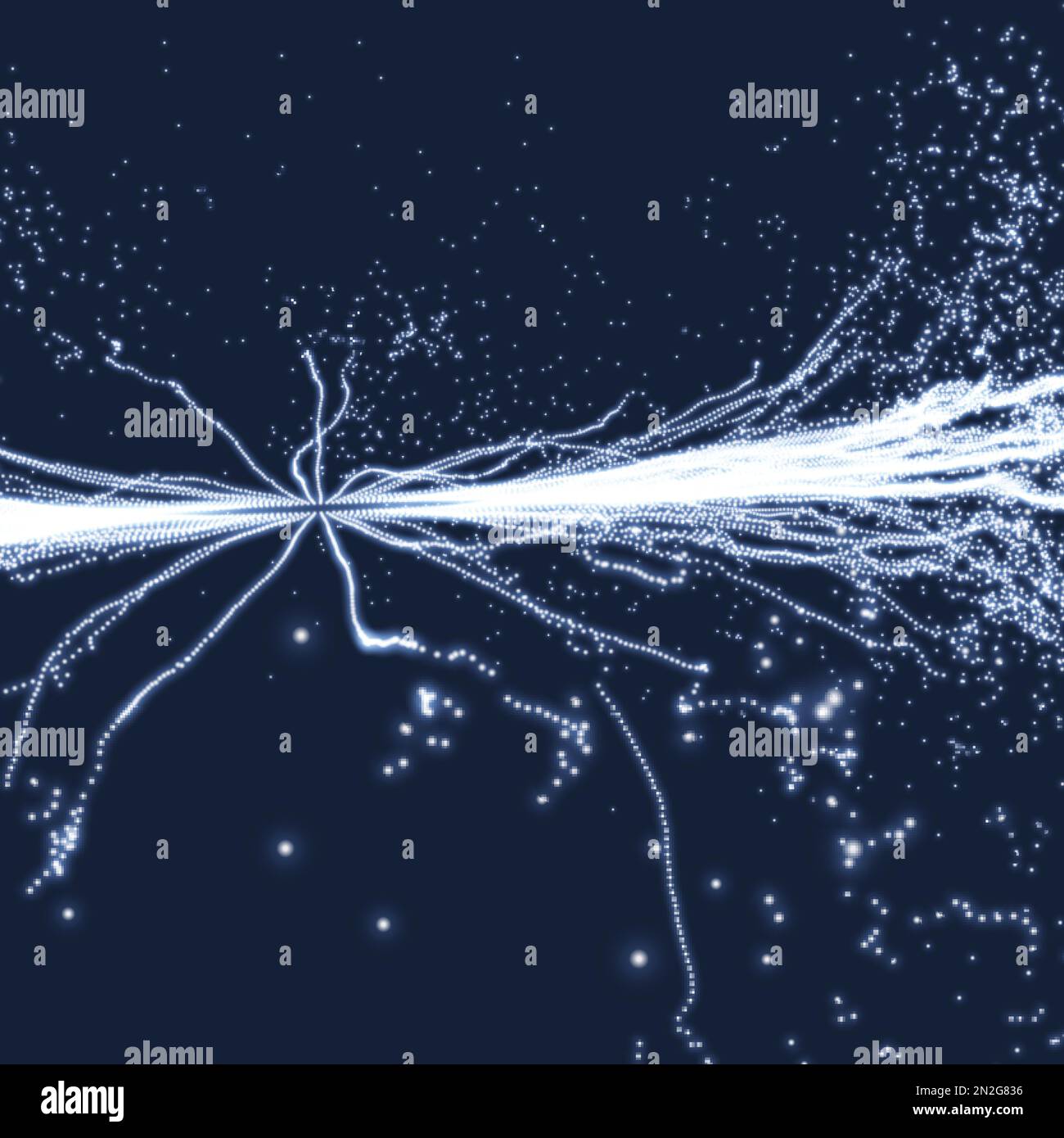 Electricity lighting effects. Array with Dynamic Particles. 3d ...