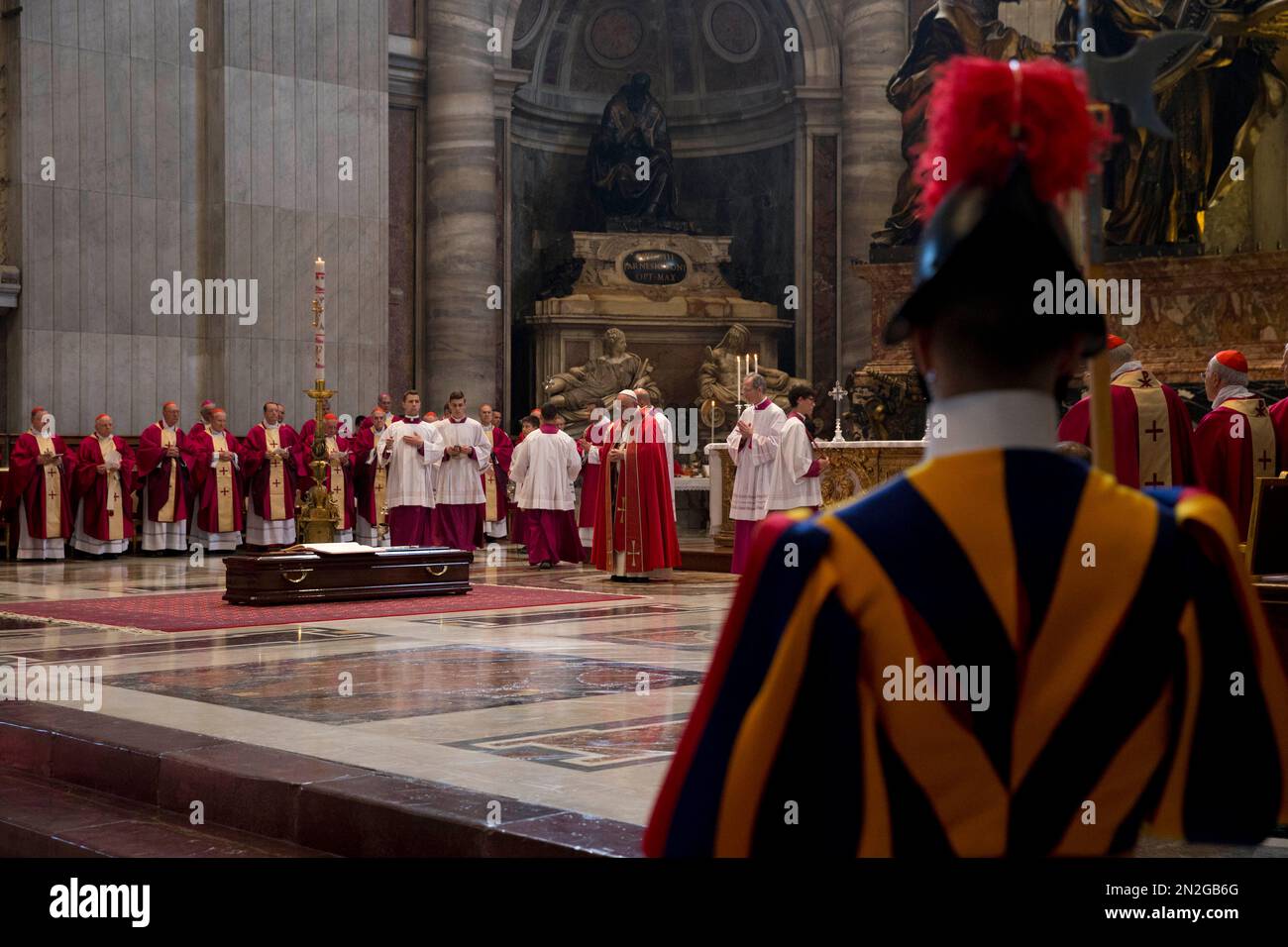 Pope Francis presides the funeral service of late Cardinal Roberto ...