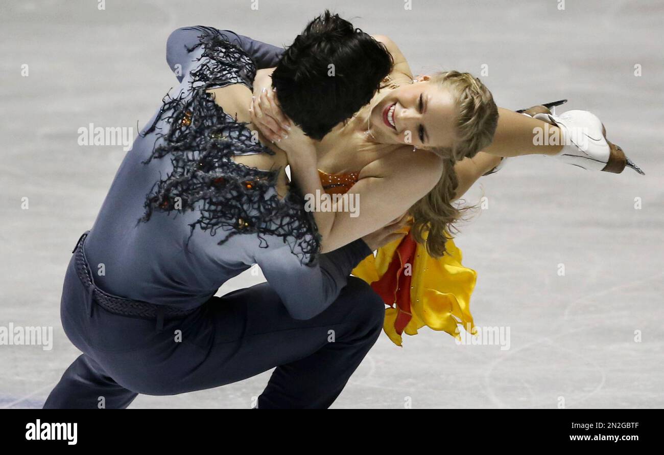 Kaitlyn Weaver and Andrew Poje of Canada perform during the Ice Dance ...