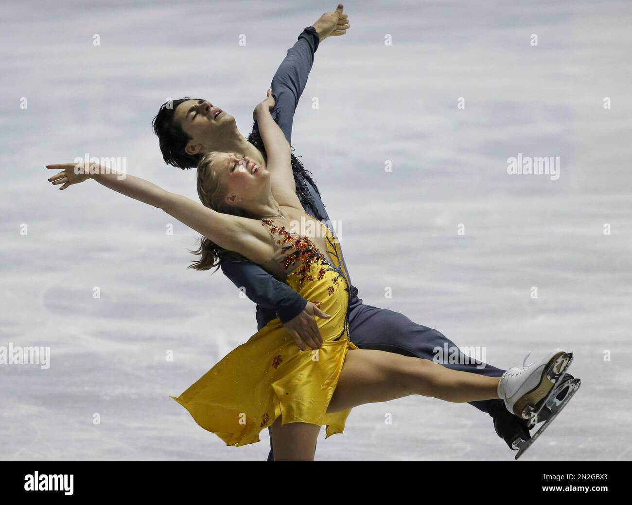 Kaitlyn Weaver and Andrew Poje of Canada perform during the Ice Dance ...
