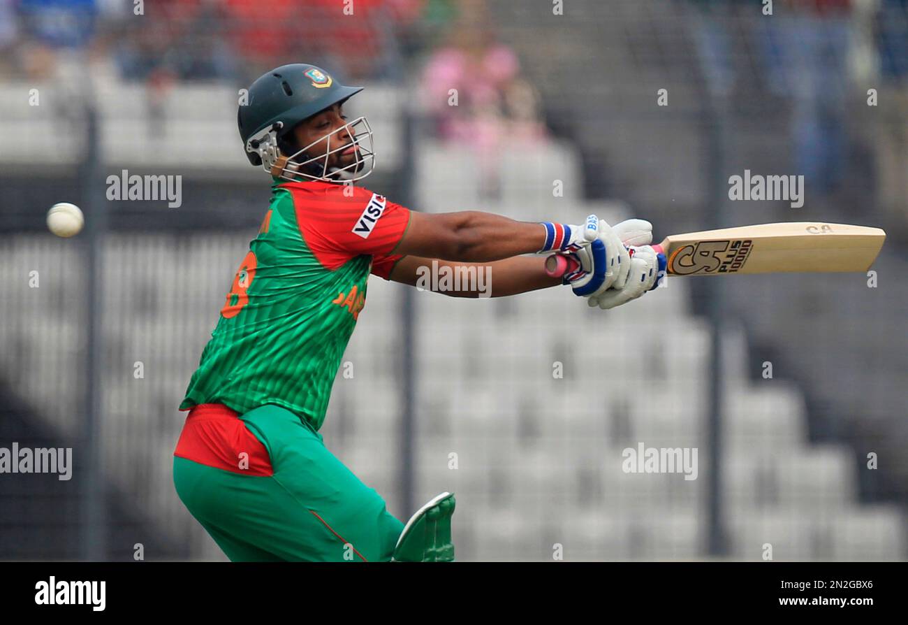 Bangladesh’s Tamim Iqbal plays a shot during their first one-day ...