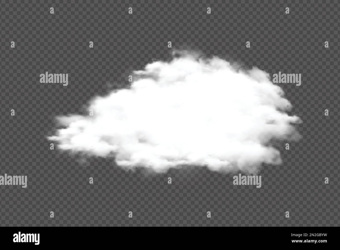 Smokey and mist cloud vector on a dark transparent background. White ...