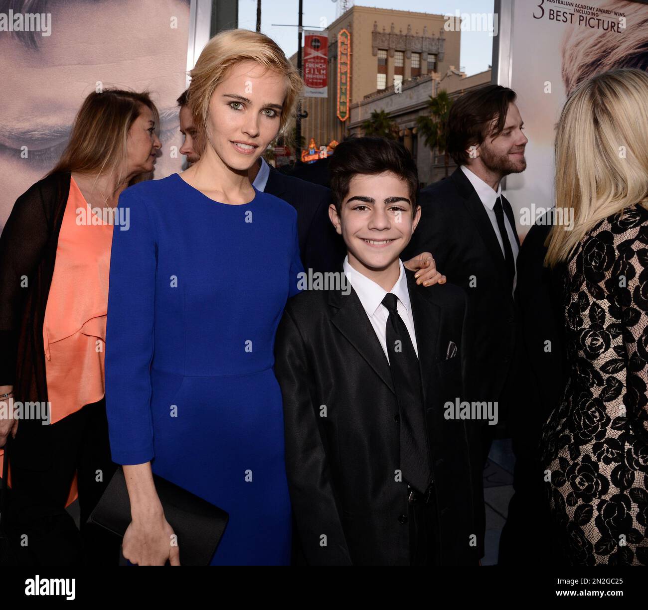 Actress Isabel Lucas, left, and actor Dylan Georgiades attend the ...