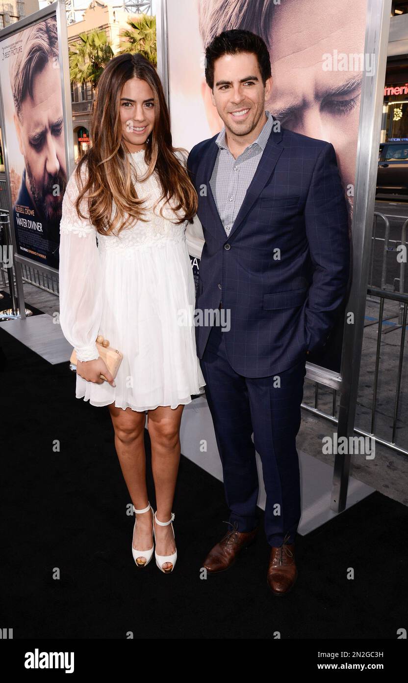 Actor and director Eli Roth, right, and his wife, model Lorenza Izzo ...