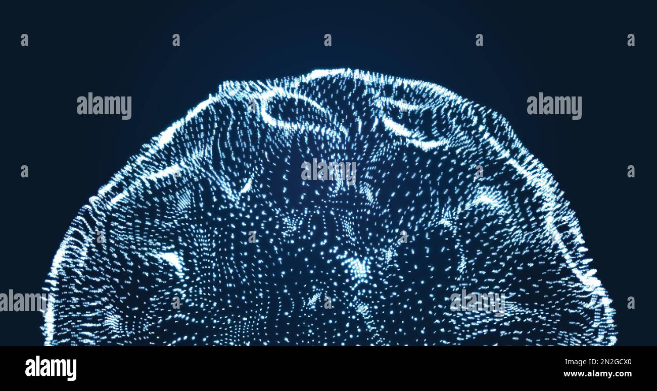 The Half-sphere Consisting of Points. Abstract Grid. Semi-sphere ...