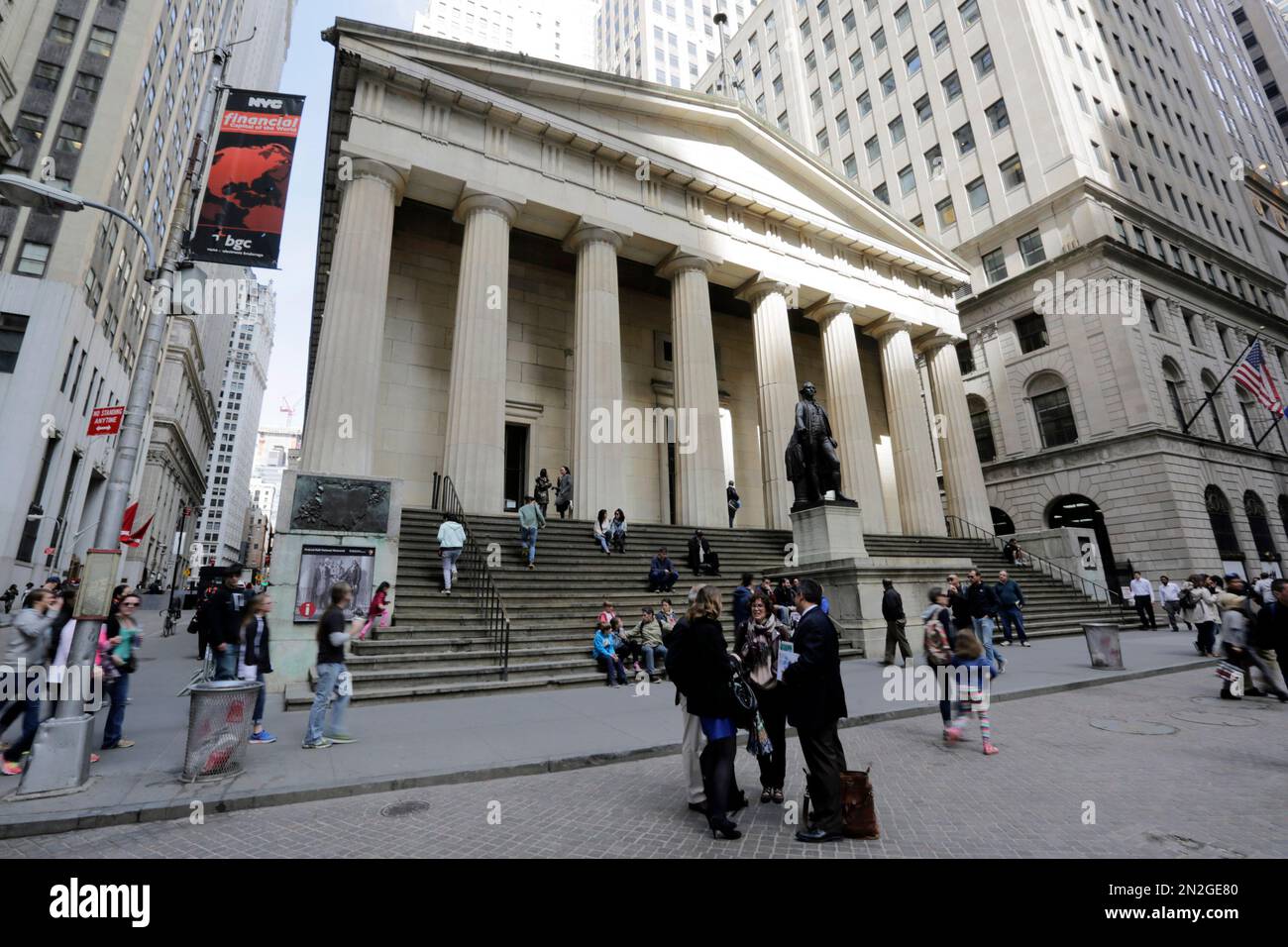 The Federal Hall National Memorial, the site where George Washington ...