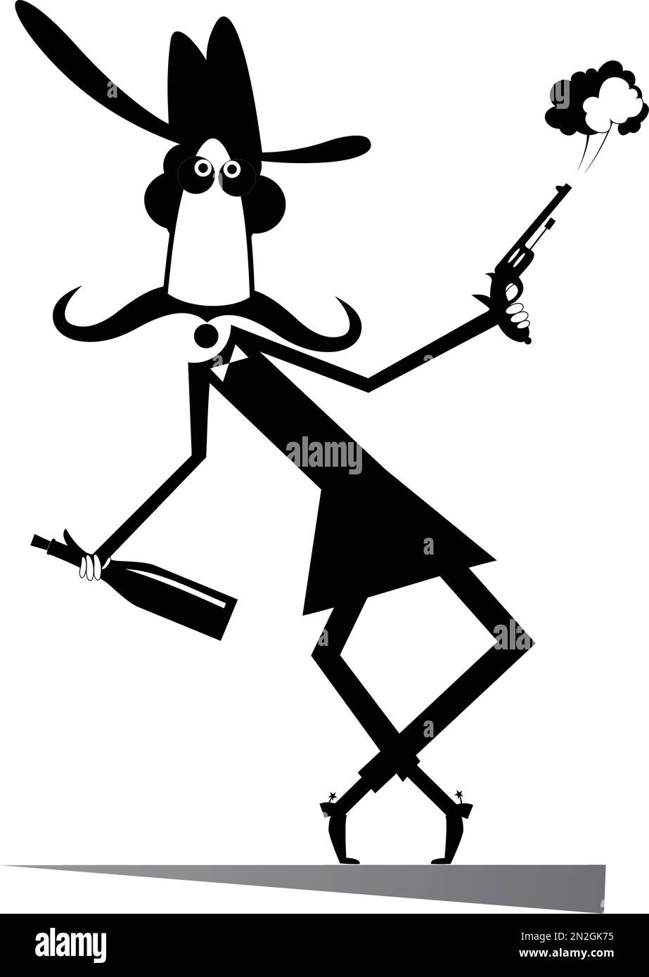 Cartoon rum bottle Black and White Stock Photos & Images - Alamy