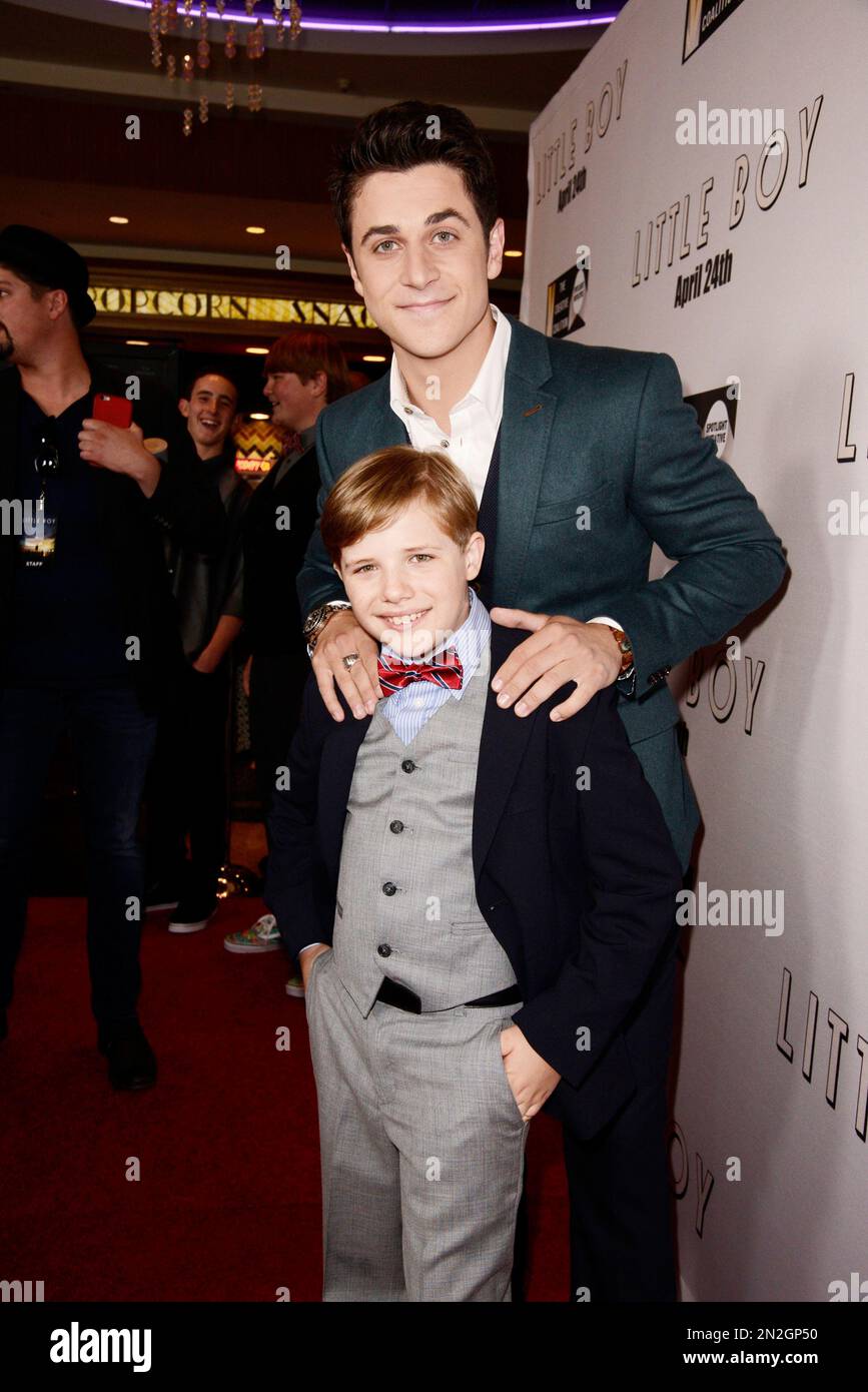 Jakob Salvati and David Henrie seen at Open Road Films Los Angeles ...