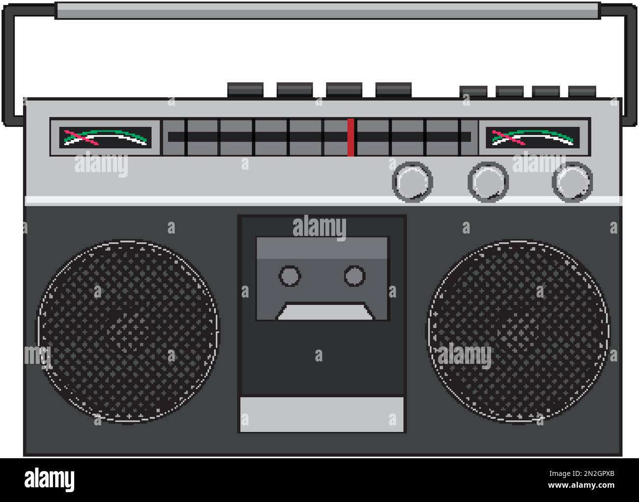 Retro radio on white background illustration Stock Vector Image & Art ...