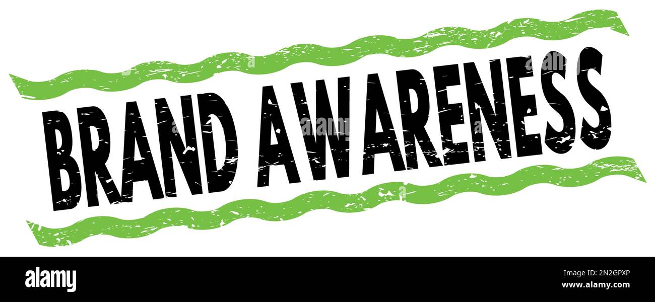 BRAND AWARENESS text written on green-black lines stamp sign Stock ...