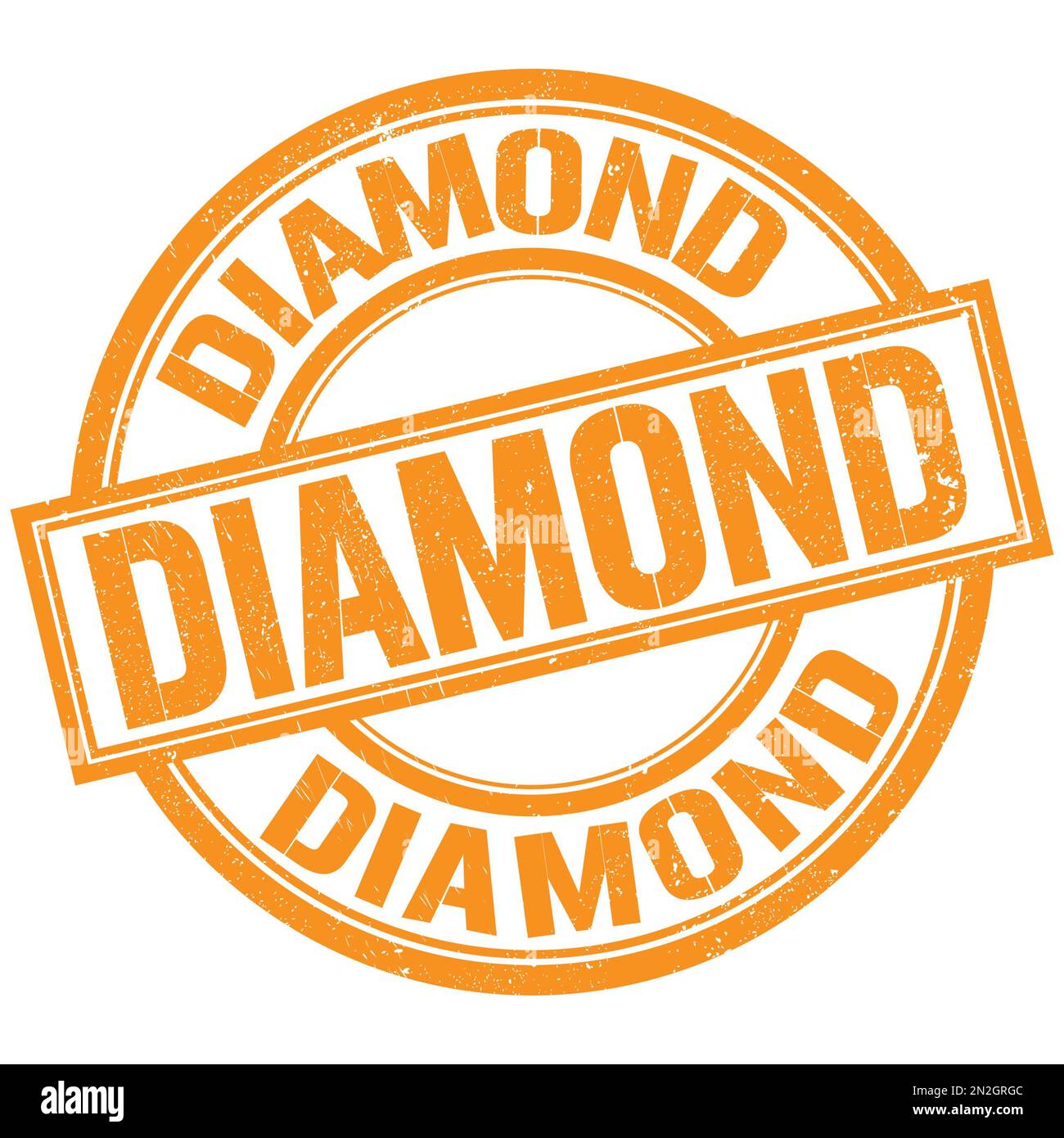 DIAMOND text written word on orange round stamp sign Stock Photo - Alamy