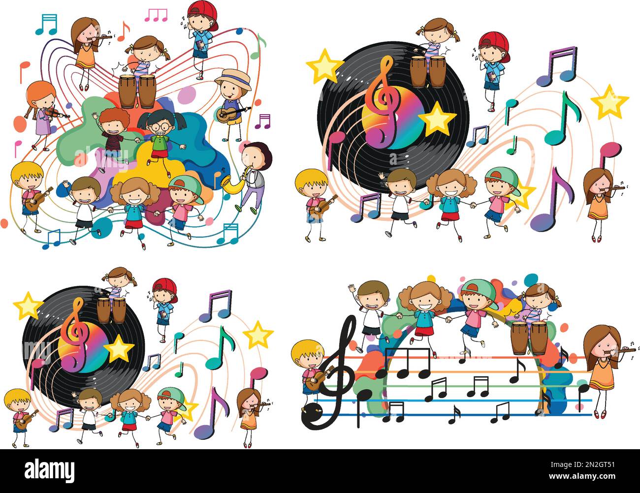 Music theme cartoon icon illustration Stock Vector Image & Art - Alamy