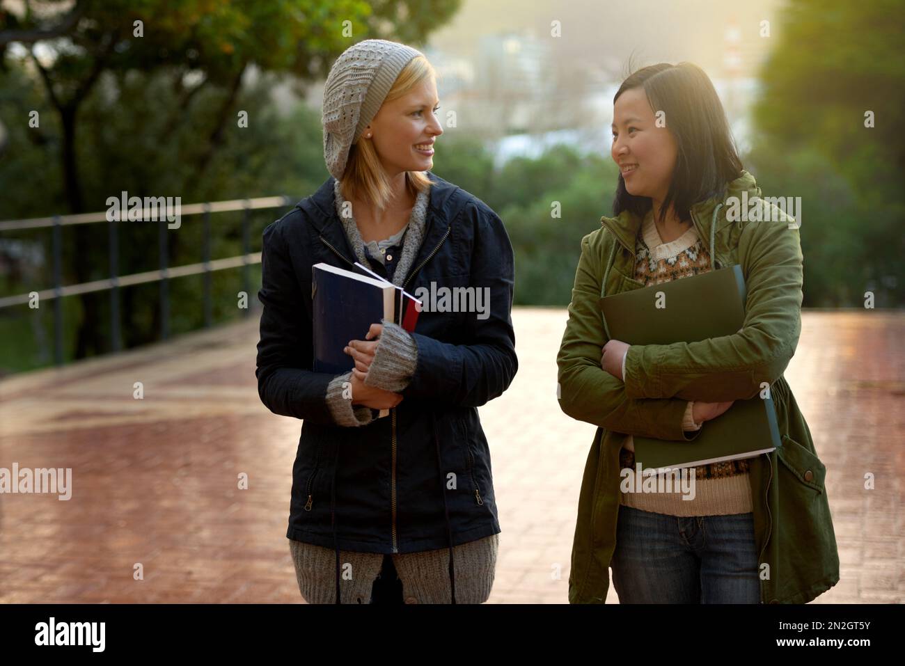 Anything interesting happen in class today. two college students on ...